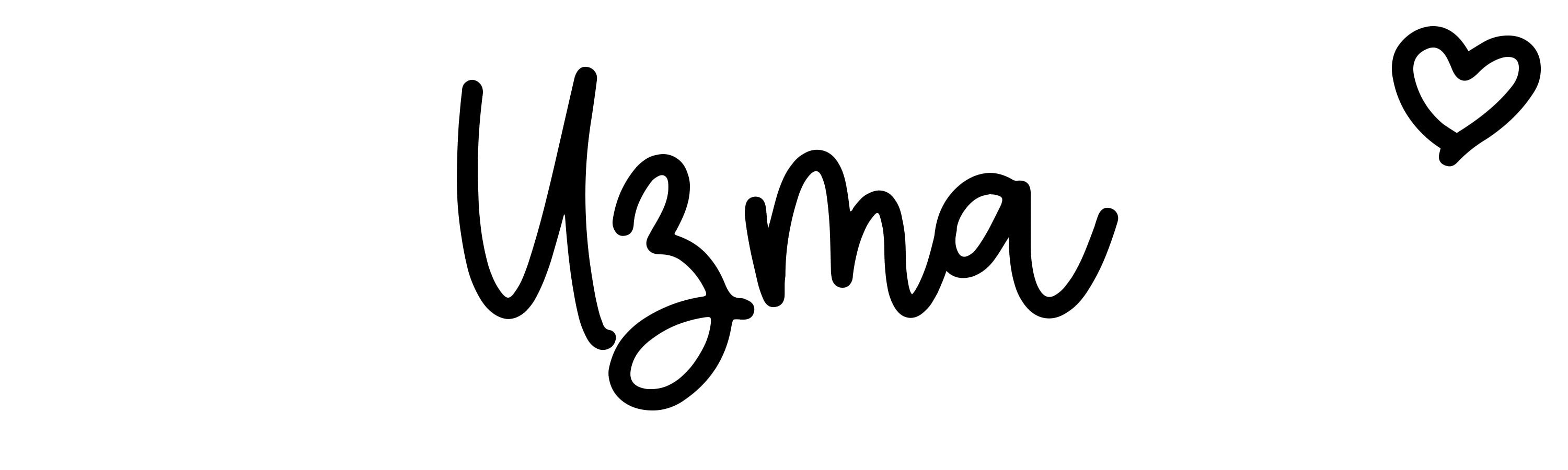 Uzma Name Logo