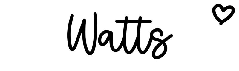 Watts - Name meaning, origin, variations and more