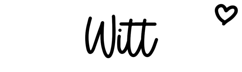 Witt - Name meaning, origin, variations and more